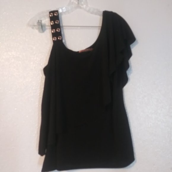 Belldini | Tops | Belldini Womens Size L Black And Gold Blouse | Poshmark